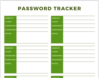 Green Client Tracker - Etsy