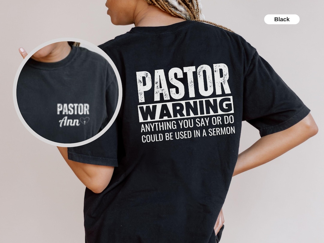 Funny Pastor Warning Tshirt, Custom Gift for Pastor, Streetwear Short ...