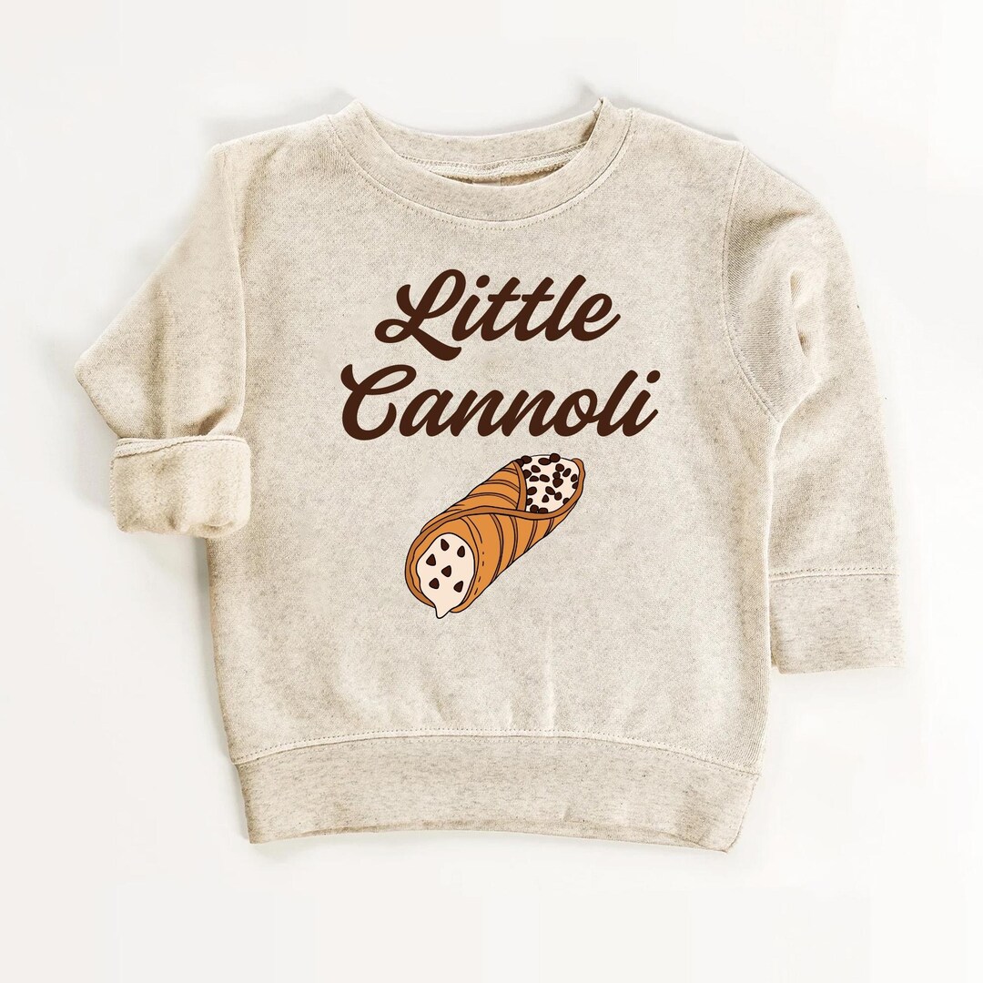 Little Cannoli Kids Sweatshirt: Funny Italian Baby or Kids Outfit, Cute ...