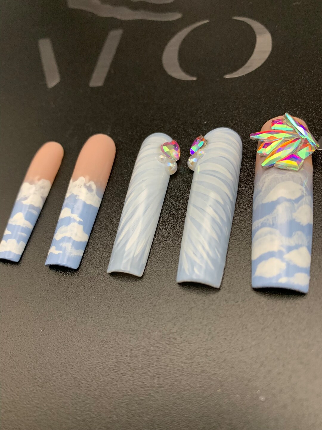 Angel Wing Cloud Nails Ombre Cloud Nails Angel Wing Nails - Etsy