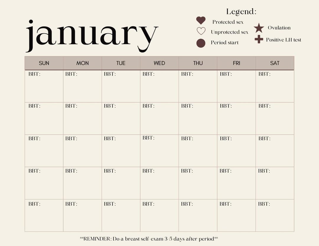 Monthly Period & Ovulation Wall Calendar. an Easy Way to Begin Tracking ...
