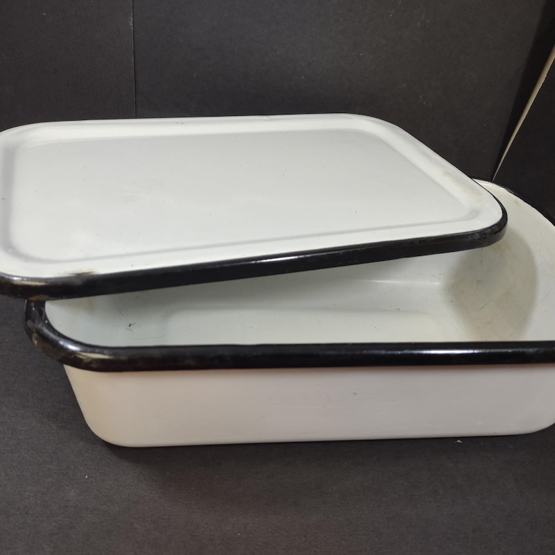 White Enamelware - Etsy