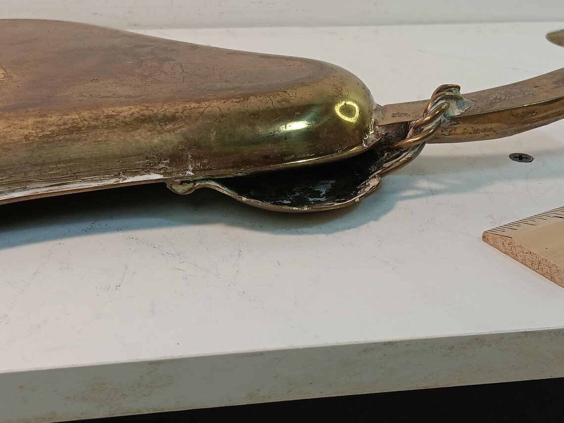 Vintage Large Brass Pear Shaped Serving Tray Patina 12 X 8 Small Tray ...