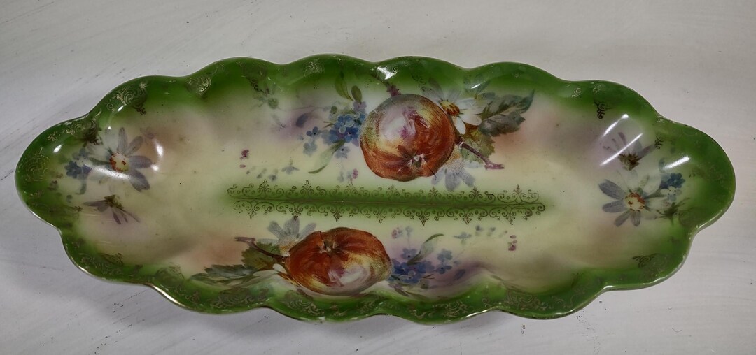 Wheelock Vienna Austria Hand Painted Porcelain Tray Scalloped Edge ...