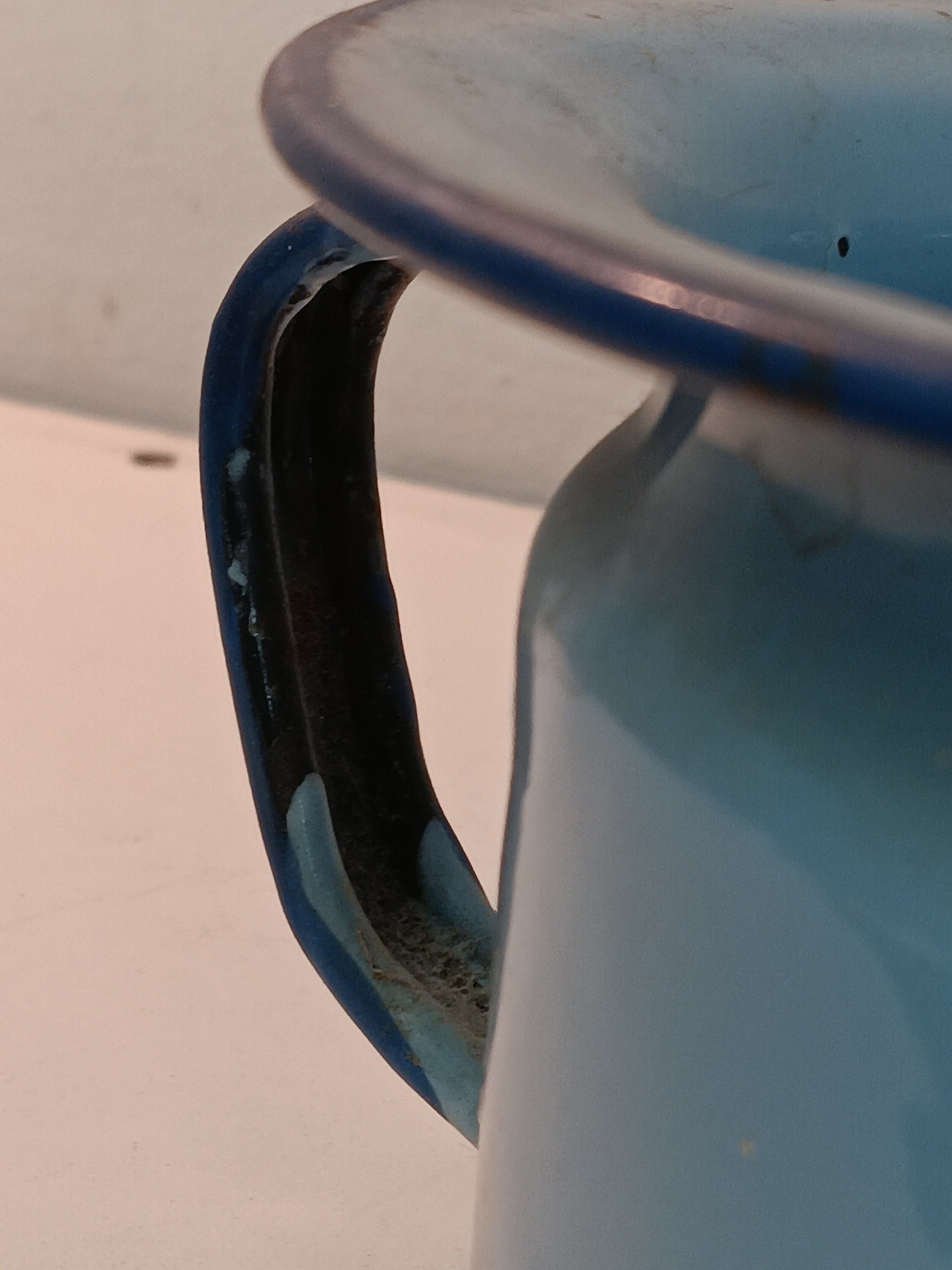 VINTAGE Enamelware Childs Chamber Pots Set of 2 Vary Size Blue and Gray ...