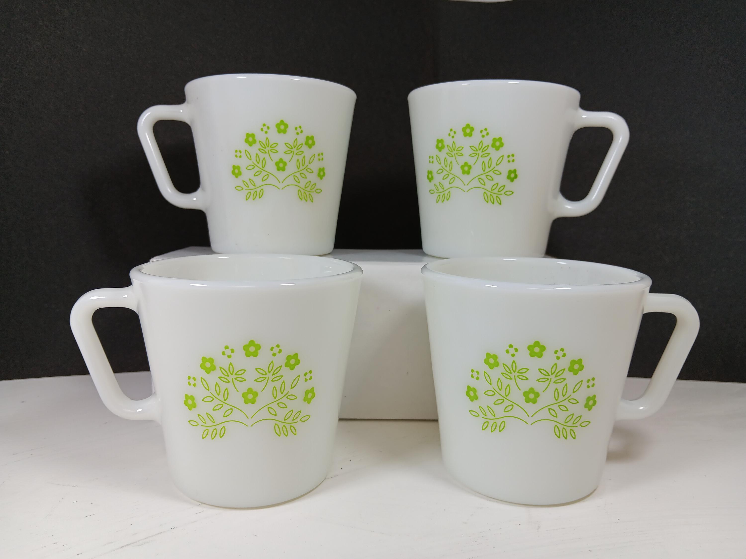 Pyrex Honeydew (green Daisies) Summer Impressions Mugs #1410 Vintage ...