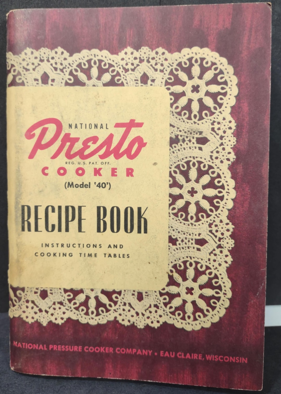 Vintage Presto Pressure Cooker Recipe Book Model 40: 1940s Cooking ...