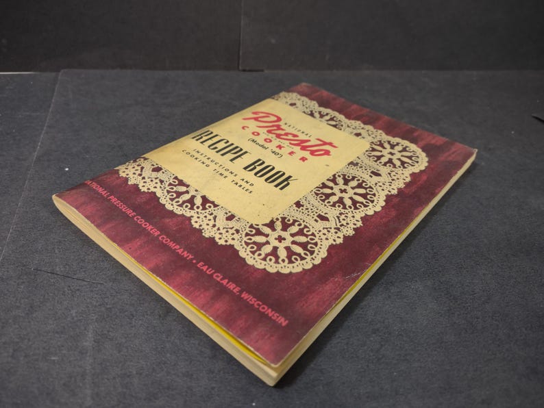 Vintage Presto Pressure Cooker Recipe Book Model 40: 1940s Cooking ...