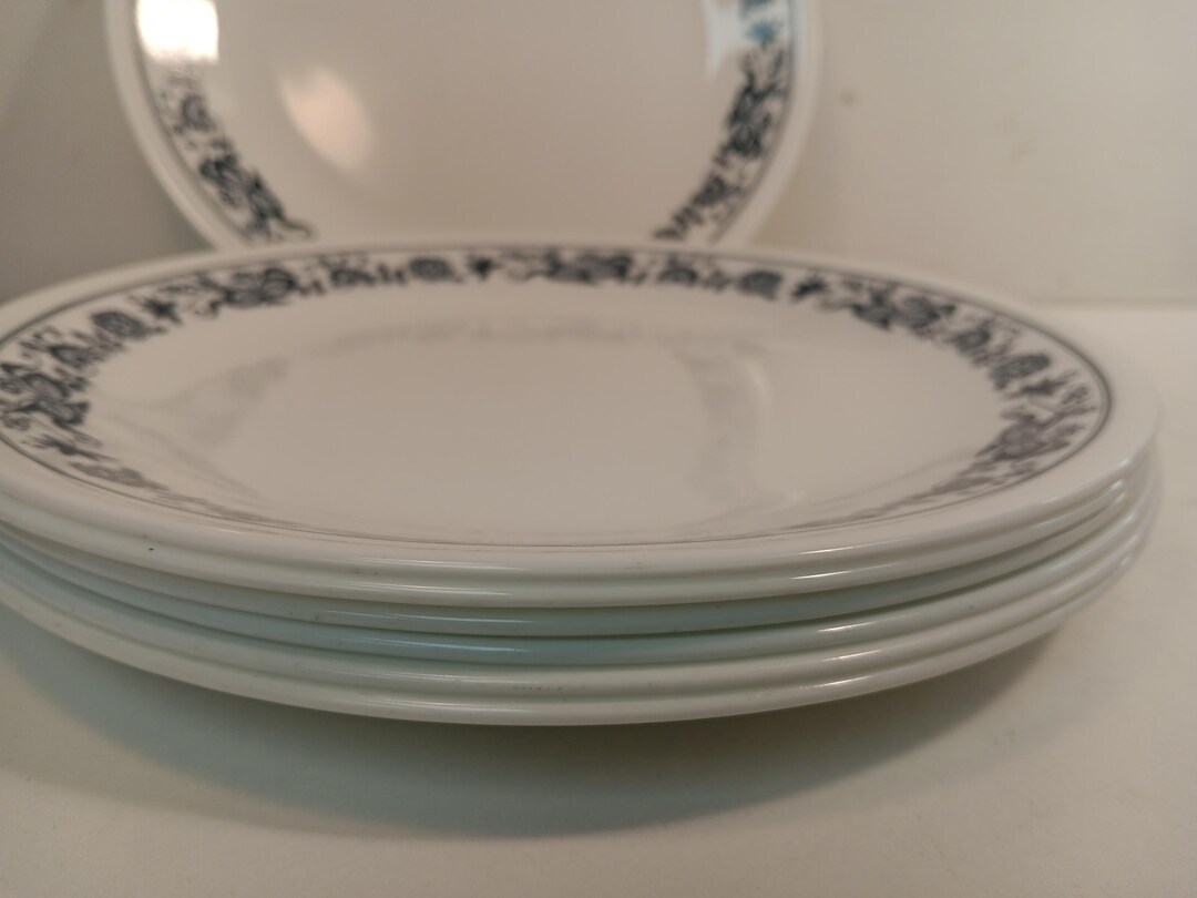 Corelle Old Town Blue Onion Salad Luncheon Lunch Plates 8.5 Set of 7 ...