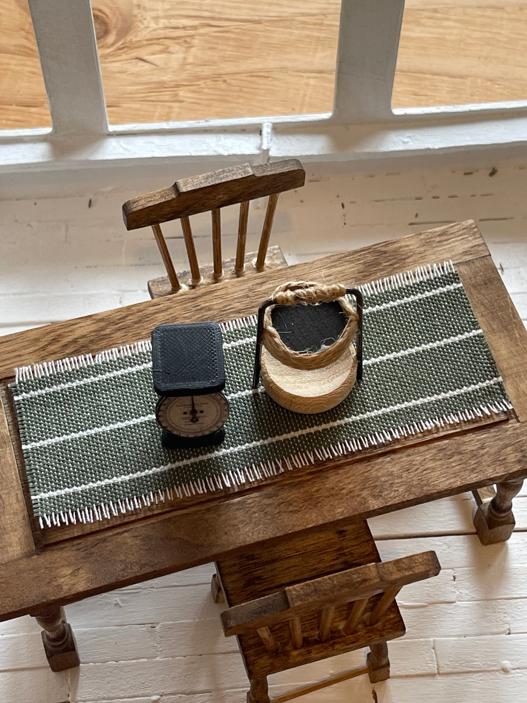 1/12 Scale Dollhouse Modern Table Runner or Hallway Rug, Miniature ...