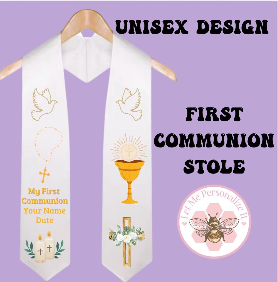 First Communion Stole, Communion Stole, Estola De Primera Comunion ...