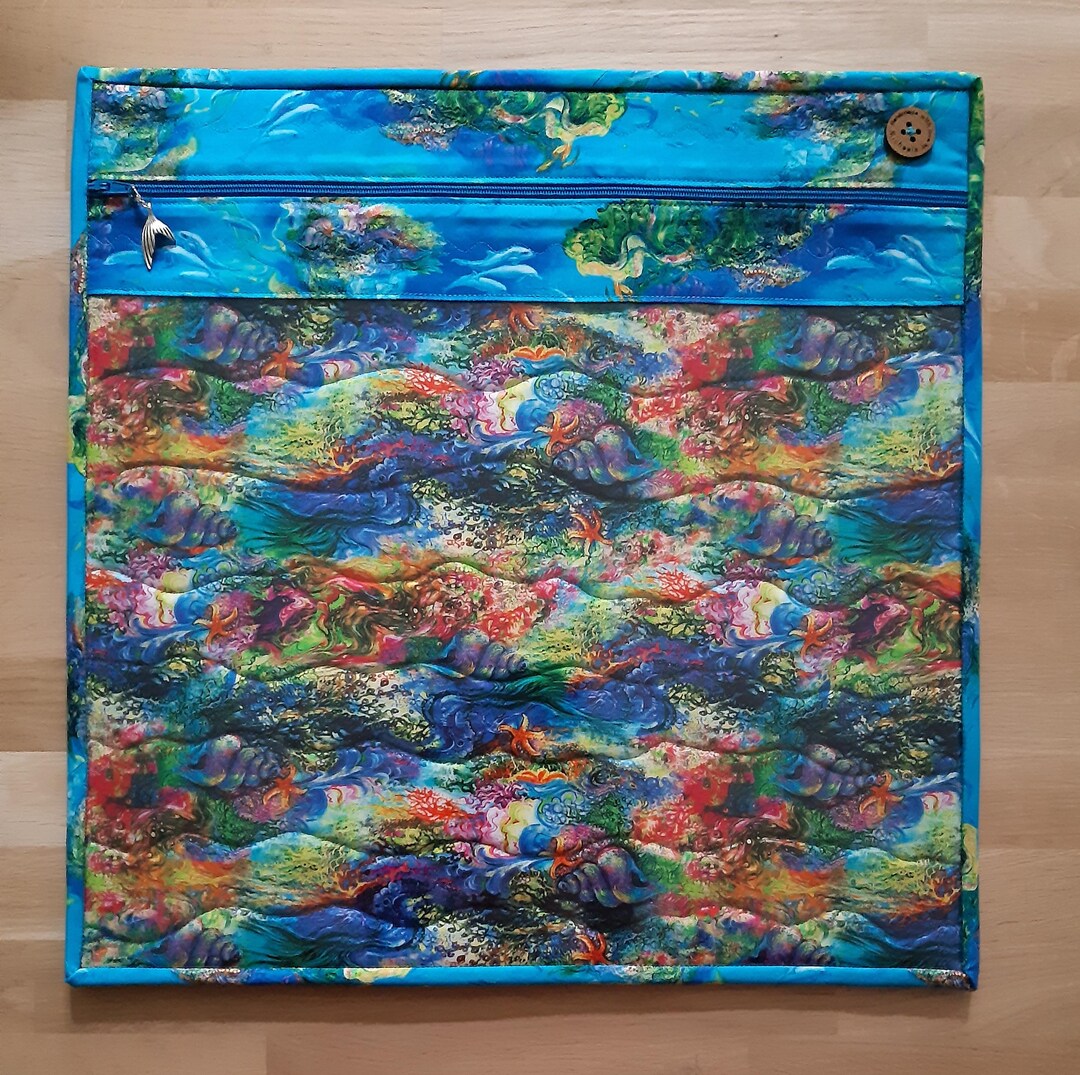 Handmade Vinyl Project Bag "mermaids" - Etsy
