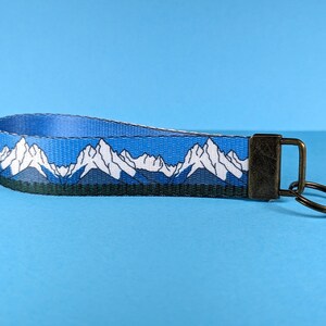 Mountain Range Polyester Wristlet, Key Fob, Keychain, Mountain Wristlet ...