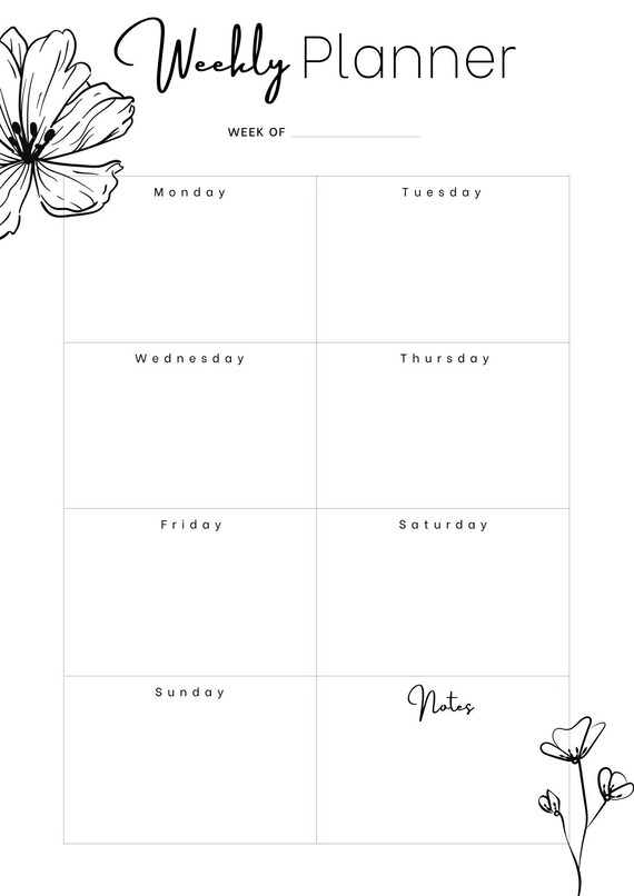 Printable Weekly to Do List Digital Planner PDF - Etsy