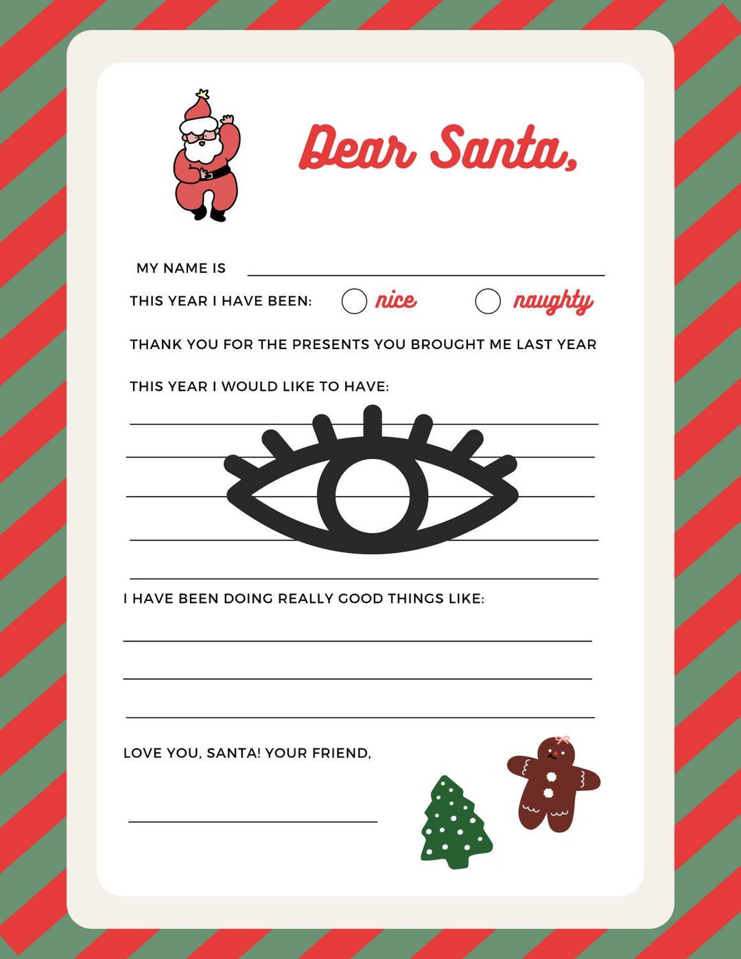 Santa Letter Digital Download - Etsy