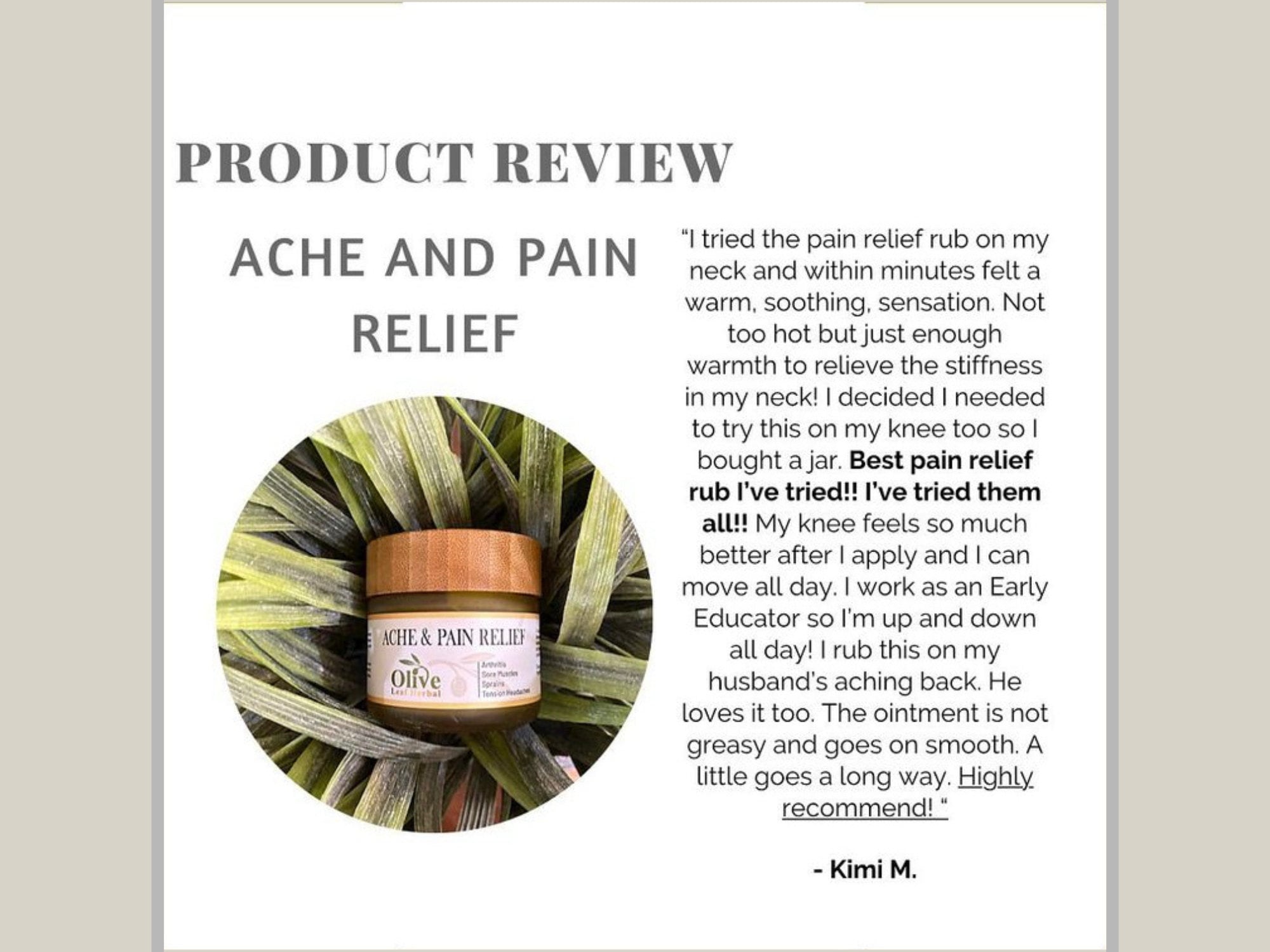 Natural Muscle & Joint Menthol Rub Deep Tissue Massage Organic ...