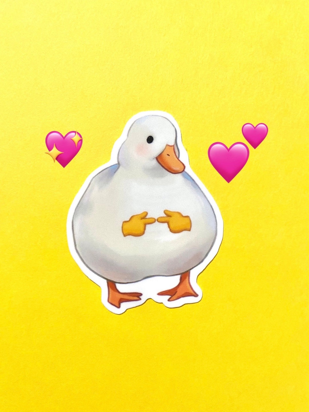 Shy Duck Meme Sticker | Matte Water Resistant Sticker | Cute | Funny ...