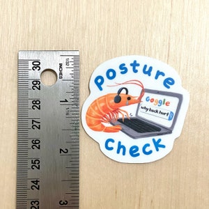 Shrimp Posture Meme Sticker | Matte Water Resistant Sticker | Cute ...