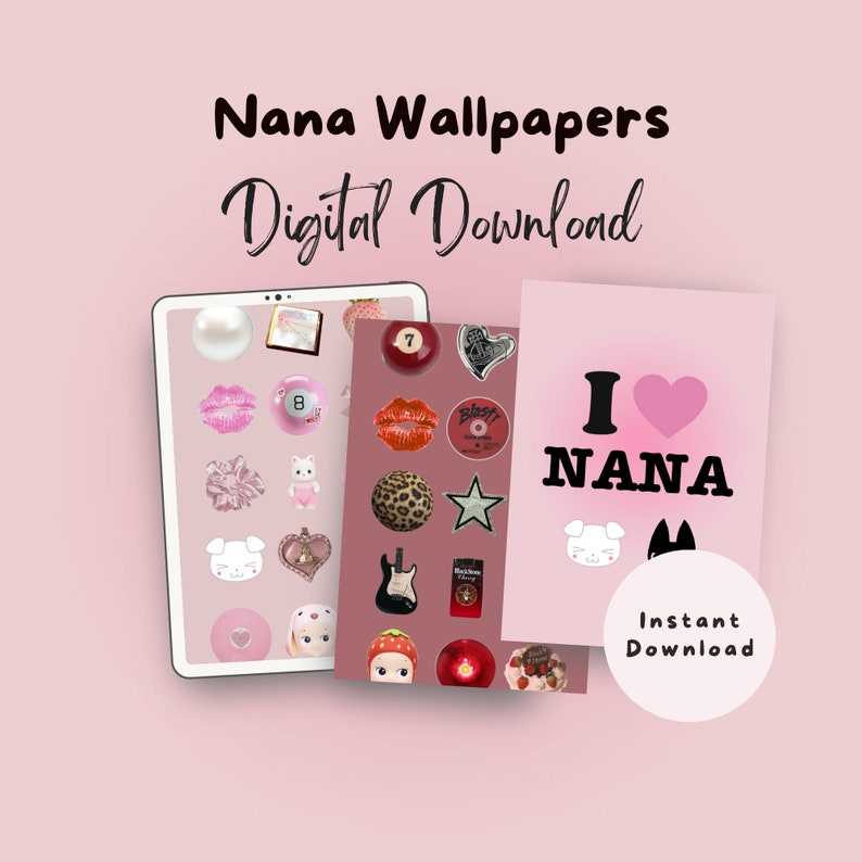 Nana Wallpapers Set of 3, Nana Hachi Wallpaper, Digital Download ...