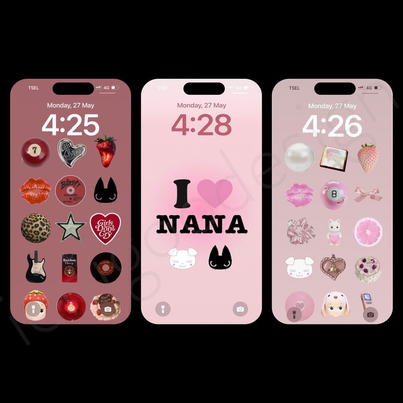 Nana Wallpapers Set of 3, Nana Hachi Wallpaper, Digital Download ...