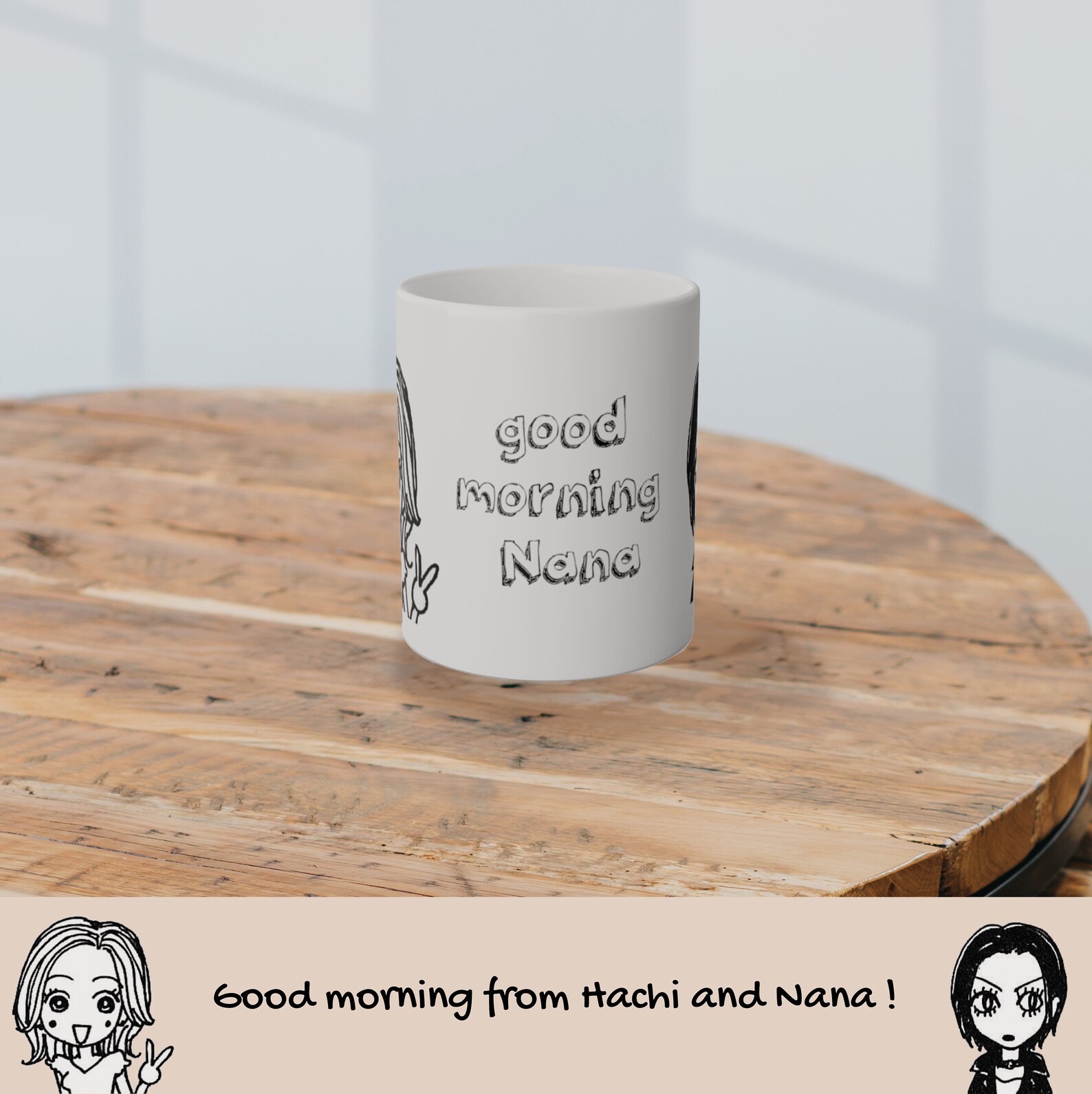 Good Morning Nana Ceramic Mug, Nana and Hachi, Nana Anime, Nana Gift ...