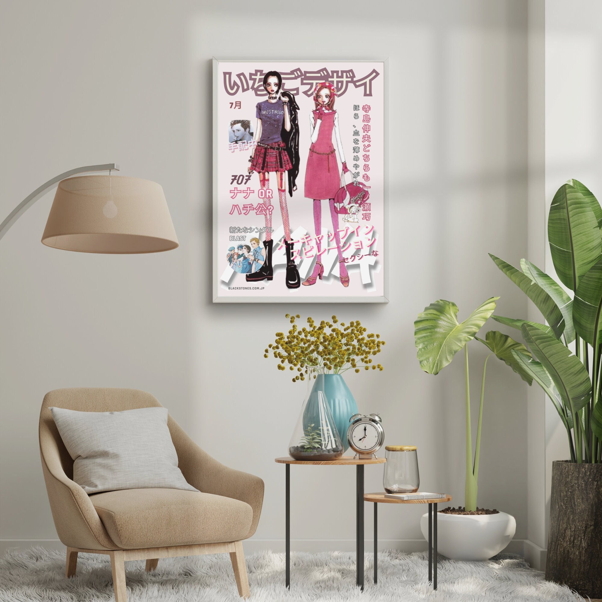 Nana and Hachi Poster, Japanese Anime Magazine Cover Aesthetic, Anime ...