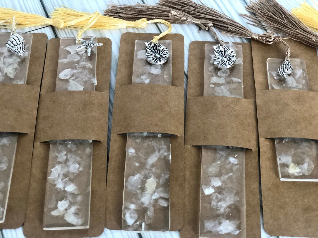 Ocean Bookmark, Natural Florida Jingle Shells, Eco Friendly Bookmark ...
