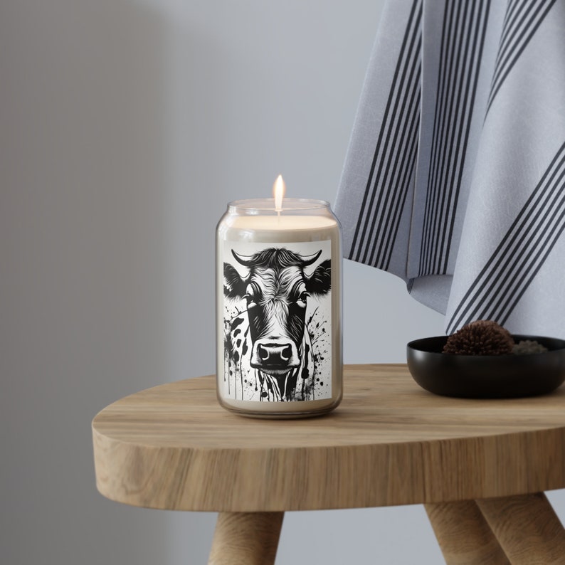 Cow Lover Aesthetic Cow Candle Scented Aesthetic Candle Housewarming ...