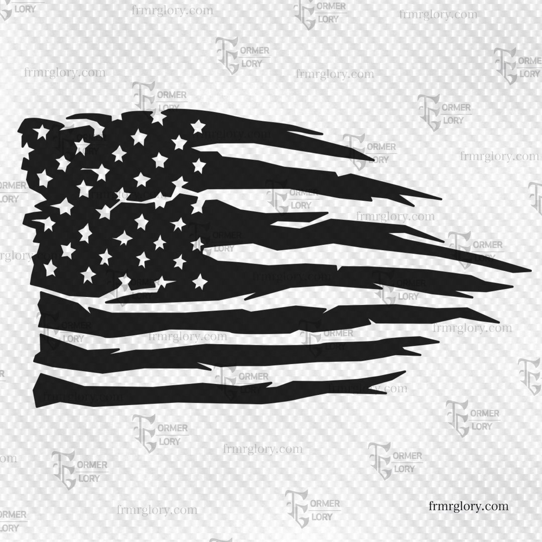 Distressed American Flag. Permanent Vinyl Sticker Decal for - Etsy