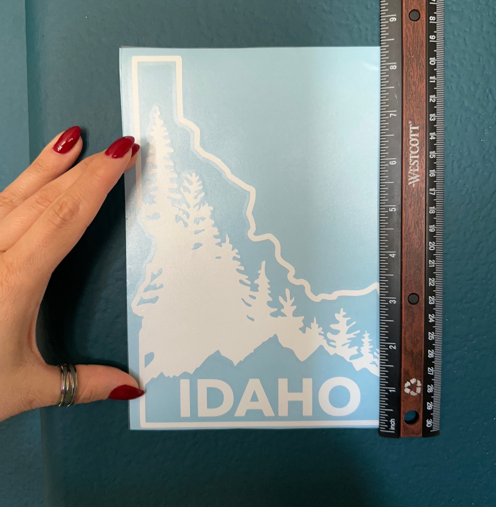 Idaho State Map Vinyl Decal: Mountains & Forest Car Sticker - Etsy