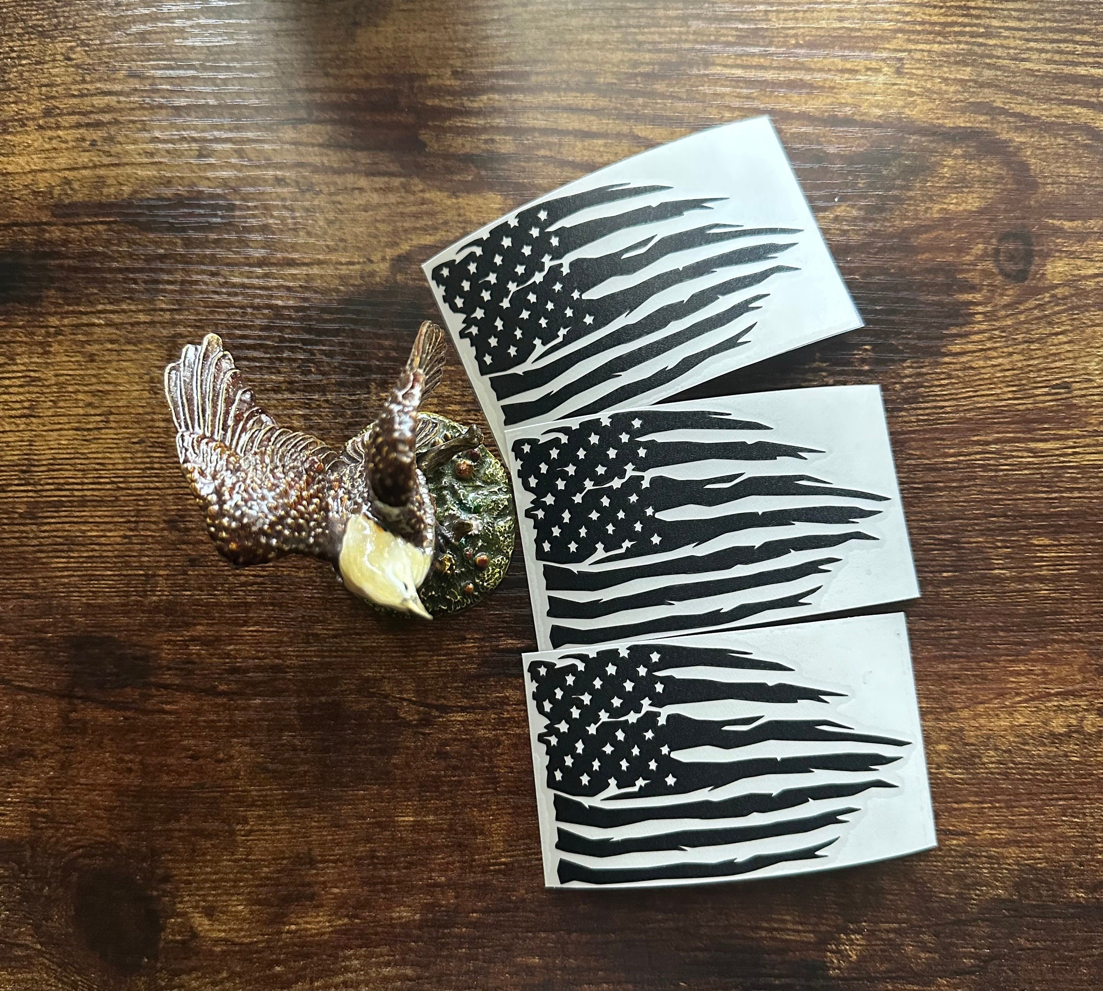 Distressed American Flag. Permanent Vinyl Sticker Decal for Your Car ...