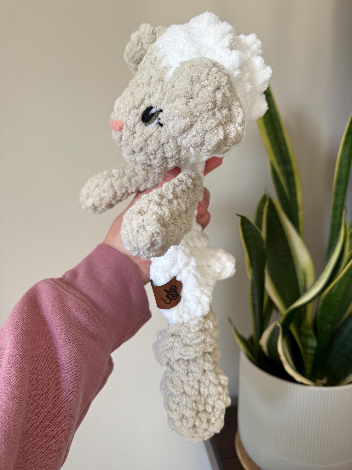 Lamb Lovey - Crochet Sheep Snuggler Stuffy - Etsy