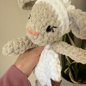Lamb Lovey - Crochet Sheep Snuggler Stuffy - Etsy