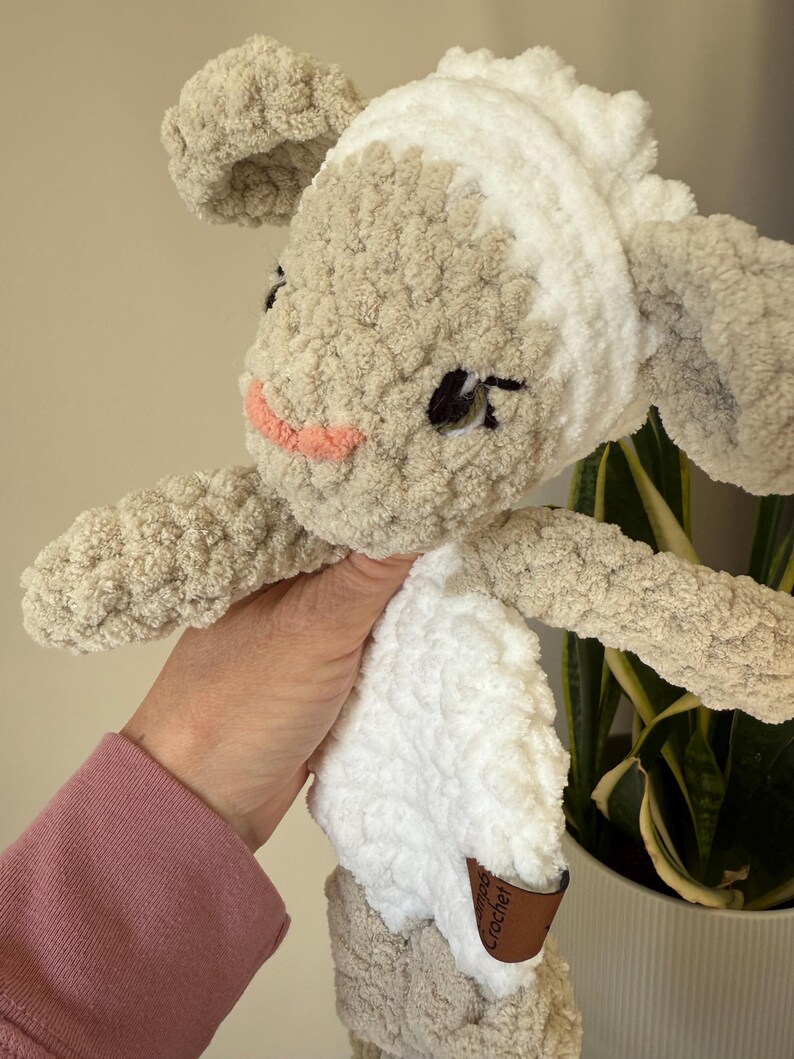 Lamb Lovey - Crochet Sheep Snuggler Stuffy - Etsy