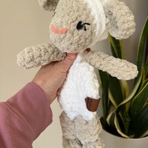 Lamb Lovey - Crochet Sheep Snuggler Stuffy - Etsy