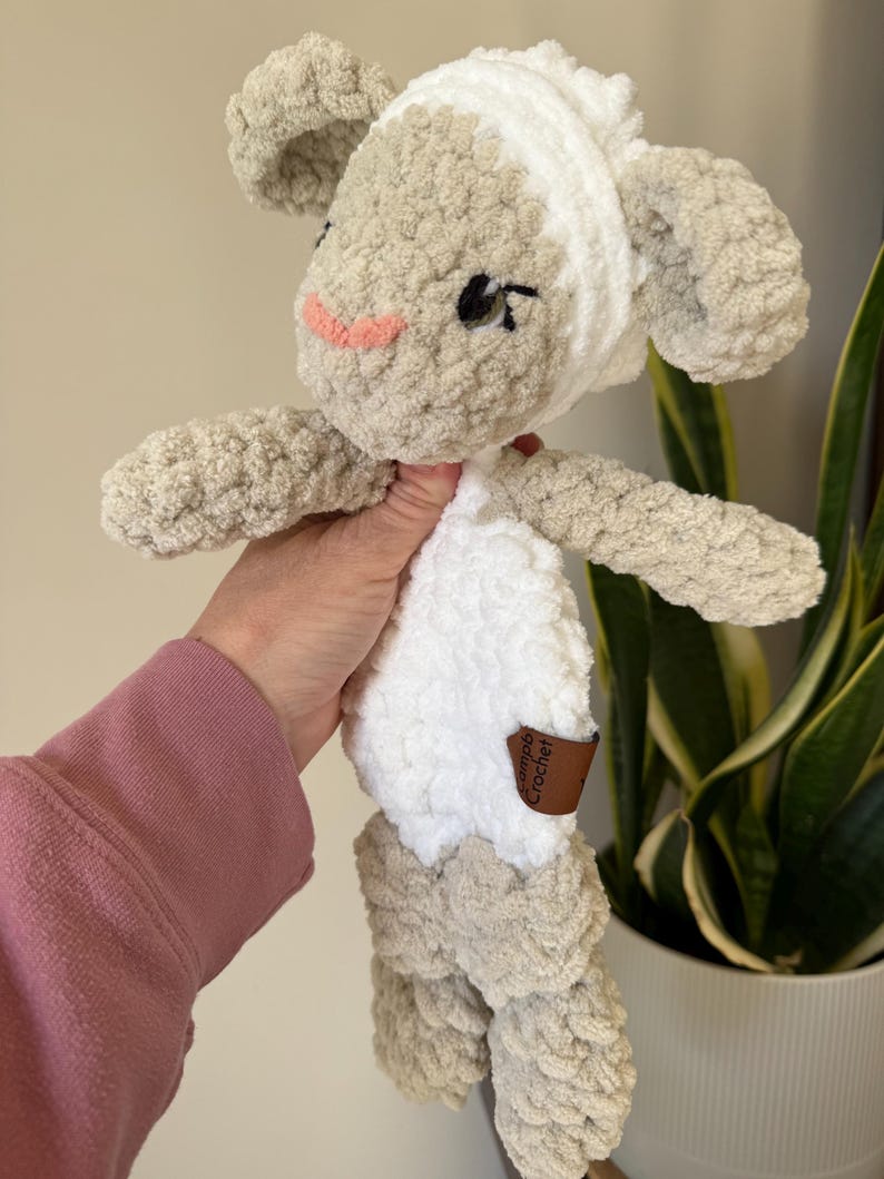 Lamb Lovey - Crochet Sheep Snuggler Stuffy - Etsy