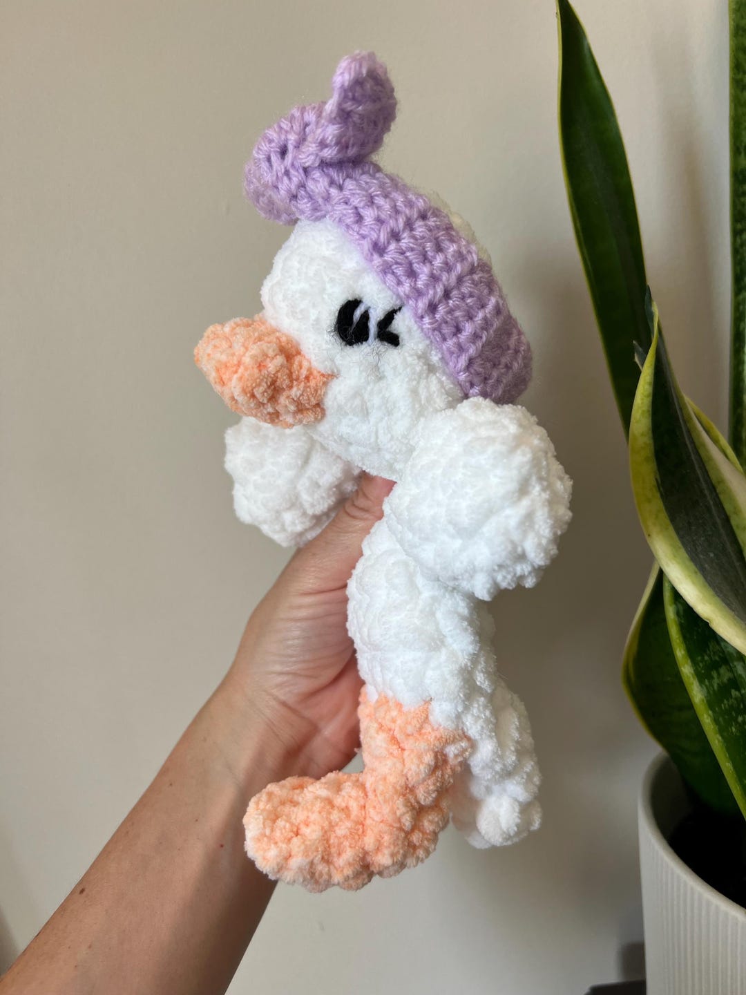 Duck Lovey Crochet Della Duck Plush Snuggler Duckling Stuffy - Etsy