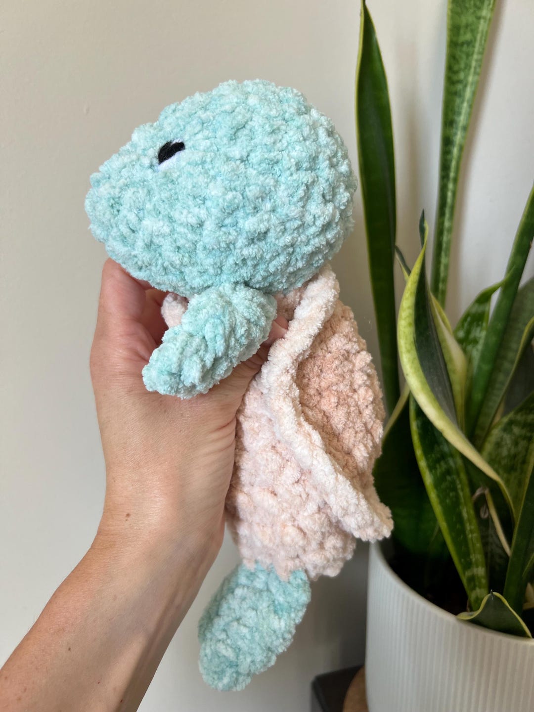 Turtle Lovey Crochet Turtle Plush Snuggler Sea Turtle Stuffy - Etsy