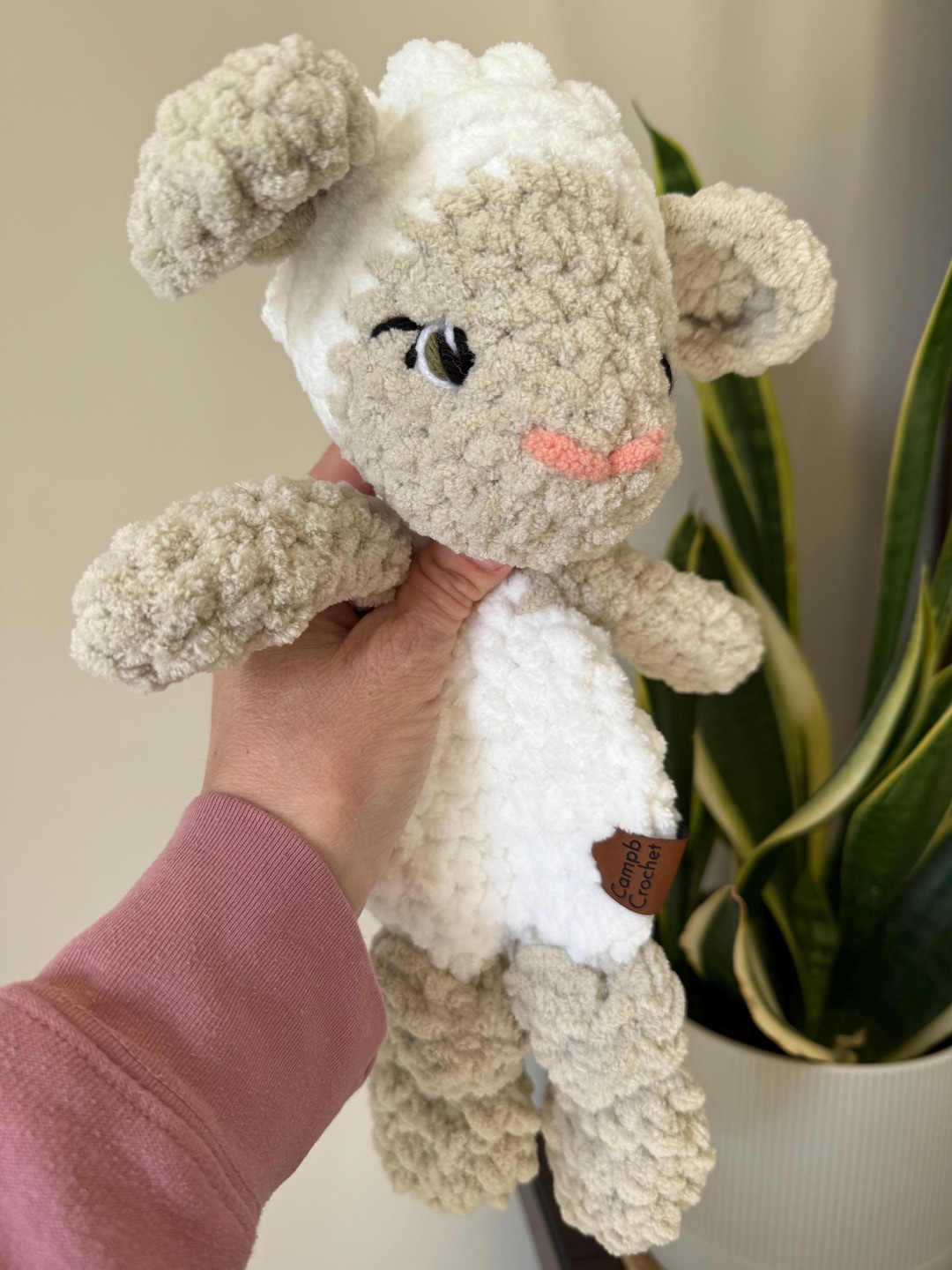 Lamb Lovey - Crochet Sheep Snuggler Stuffy - Etsy