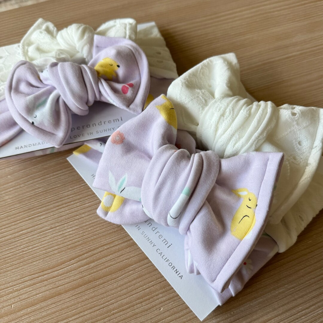 Newborn / Baby Bows, Oversized or Top Knot Options easter Bundle Eyelet ...