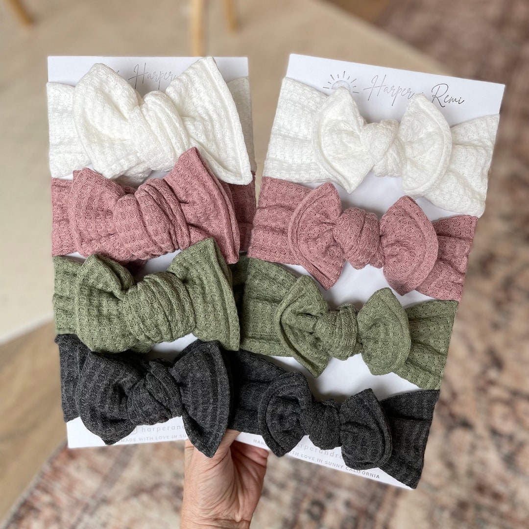 Newborn / Baby Bows, Oversized or Top Knot Options spring Solids Bundle ...