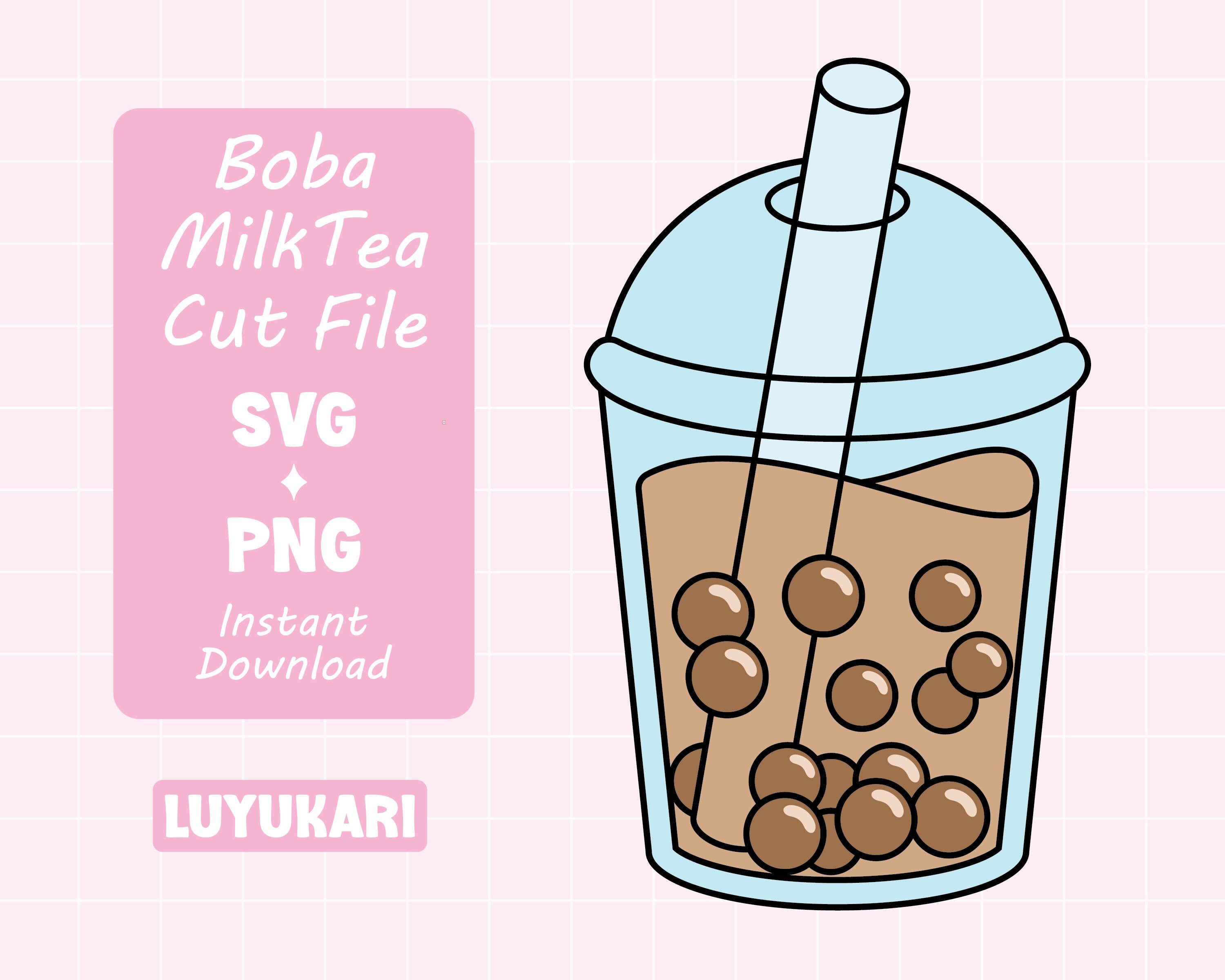 Boba Milk Tea SVG Bundle, Cute Bubble Tea Lover SVG Cut File for Cricut ...