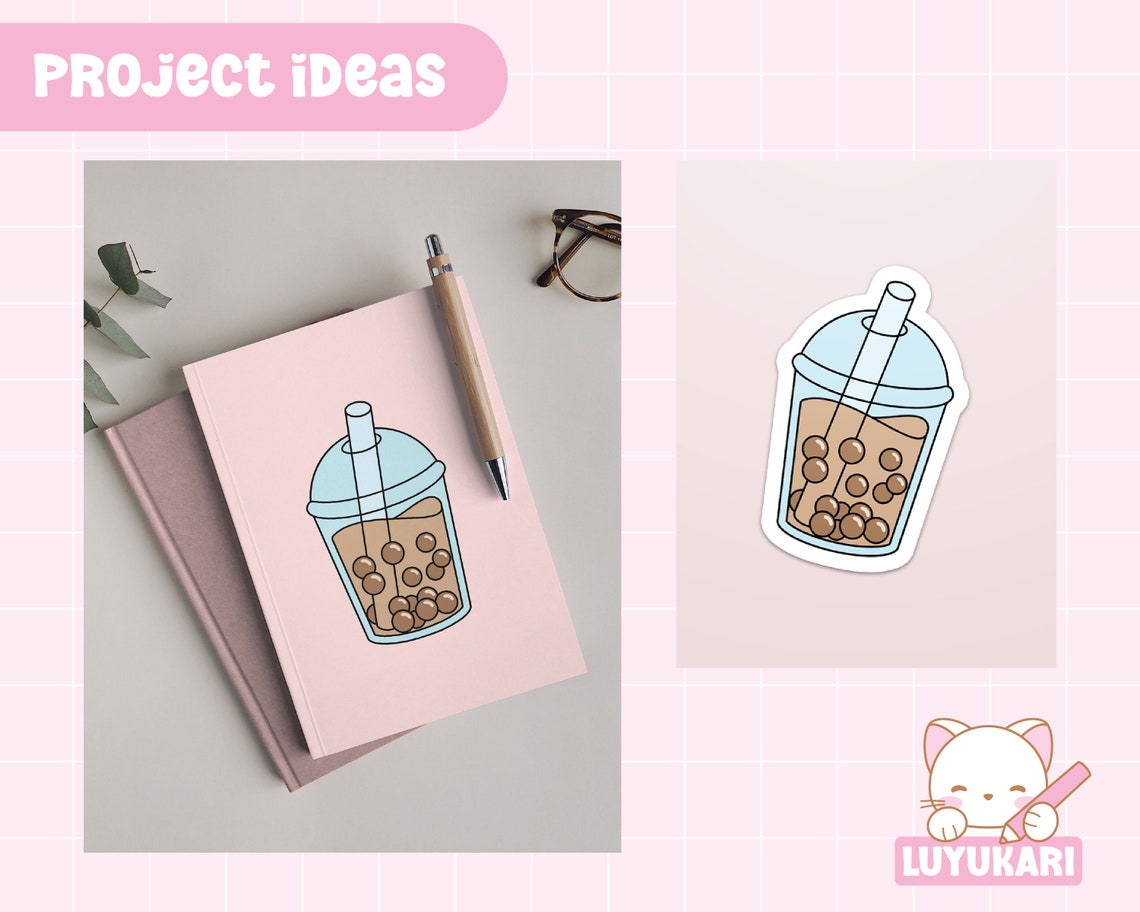 Boba Milk Tea SVG Bundle, Cute Bubble Tea Lover SVG Cut File for Cricut ...