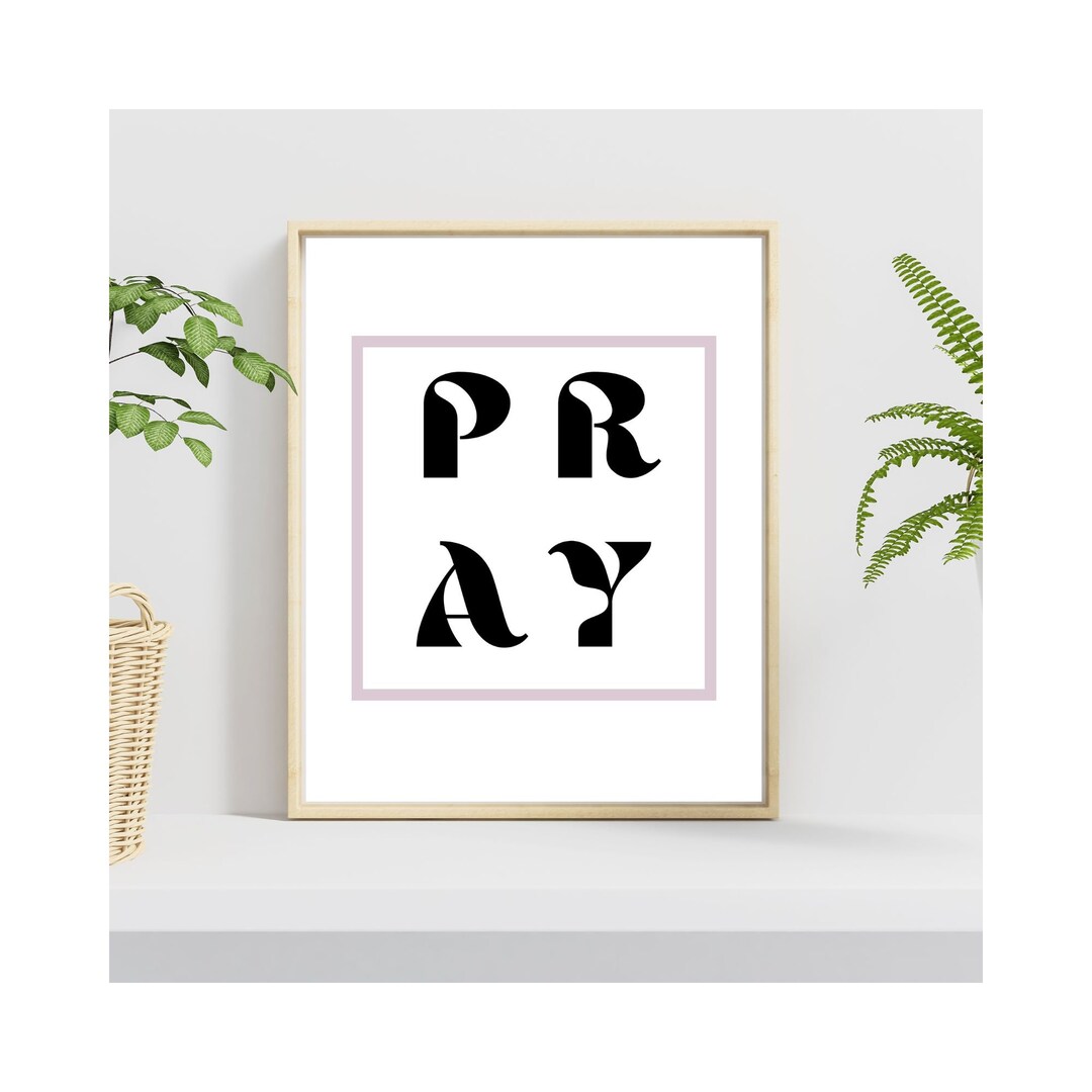 Pray Wall Art Christian Wall Art Digital Print - Etsy