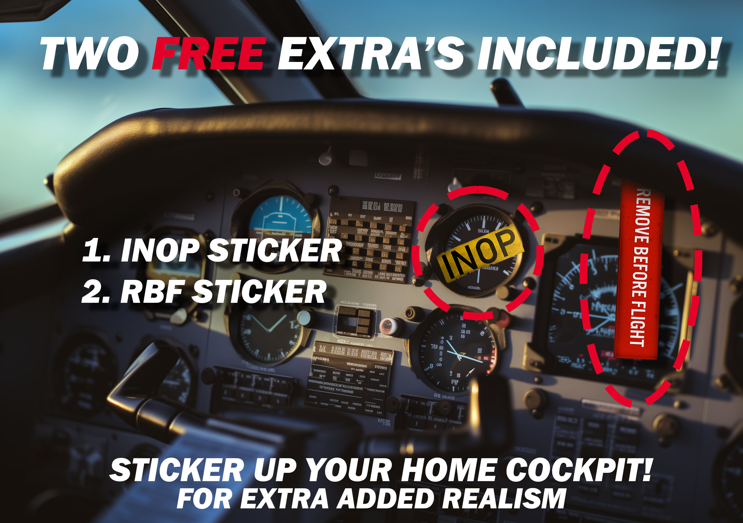 FLIGHT SIMULATOR Instruments Gauges Pilot Pack x6 Instant Digital ...