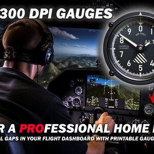 FLIGHT SIMULATOR Instruments Gauges Pilot Pack x6 Instant Digital ...