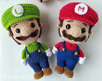 Crochet Super Mario Character, Mini Mario, Mario Brothers,baby Shower ...