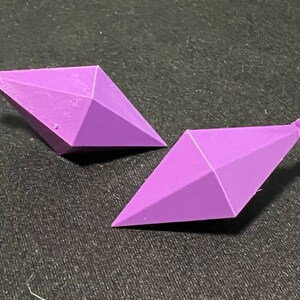 Sims Gem (plumbob) Earrings Silver - Super Light Weight - Etsy