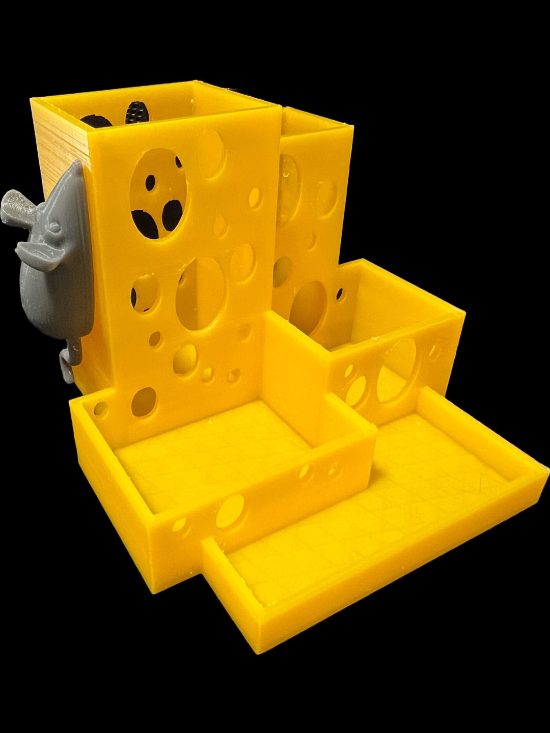 Cheesy Pencil Haven: 3D Printed Swiss Cheese Pencil Holder With a Tiny ...