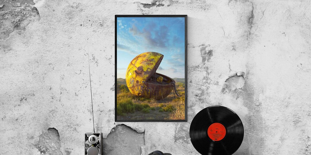 Pacman Graffiti Art - Digital Art - Etsy